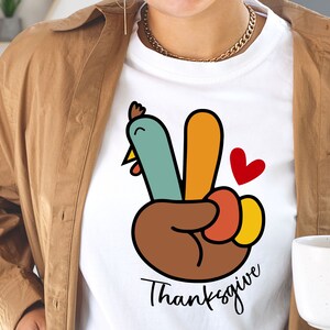 Peace Sign Turkey Svg, Thanksgiving Svg, Hello Thanksgiving Sweatshirt ...