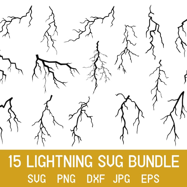 Lightning Svg - Etsy