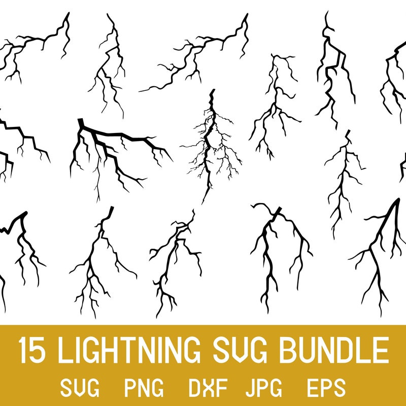 Lightning Bolt Svg - Etsy
