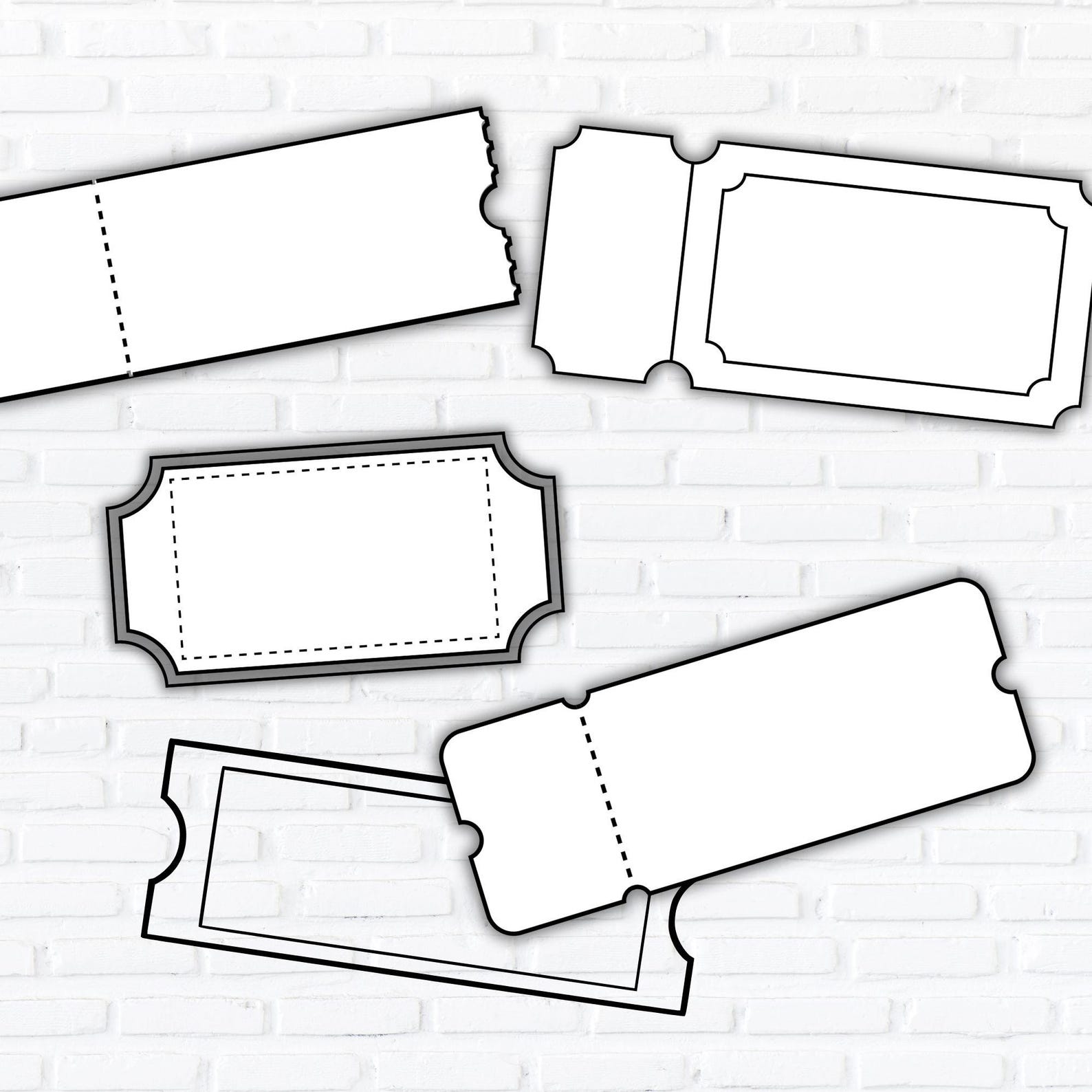 Ticket Template SVG Bundle: Event, Movie, Concert, Coupon (digital ...