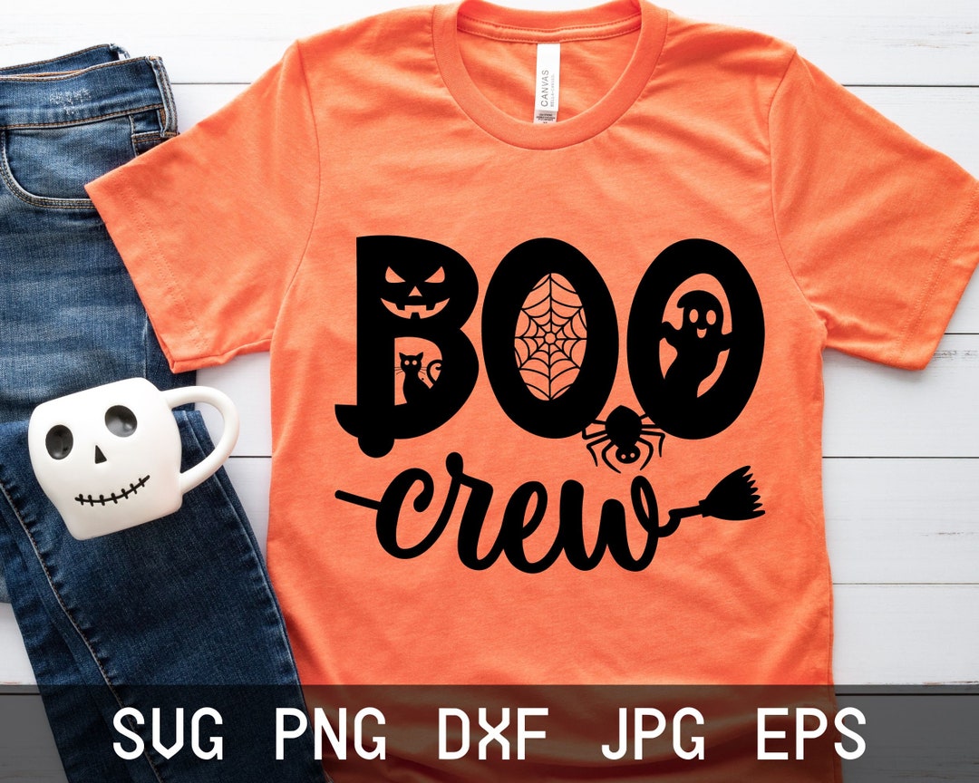 Boo Crew Halloween SVG, Ghost Shirt Design (digital Download) - Etsy