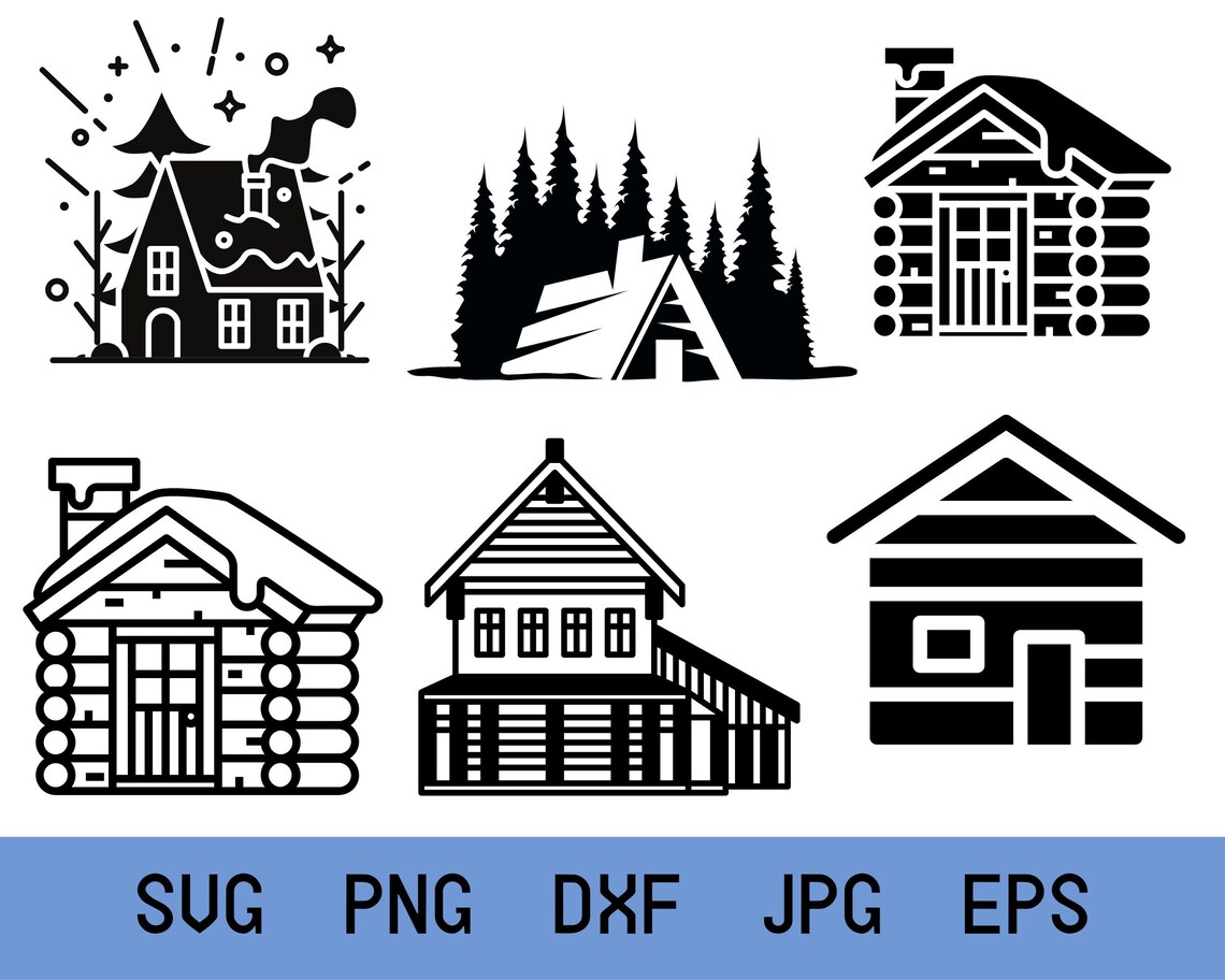 Cabin SVG Bundle: Lake Life, Mountain, Camping Designs (digital Files ...