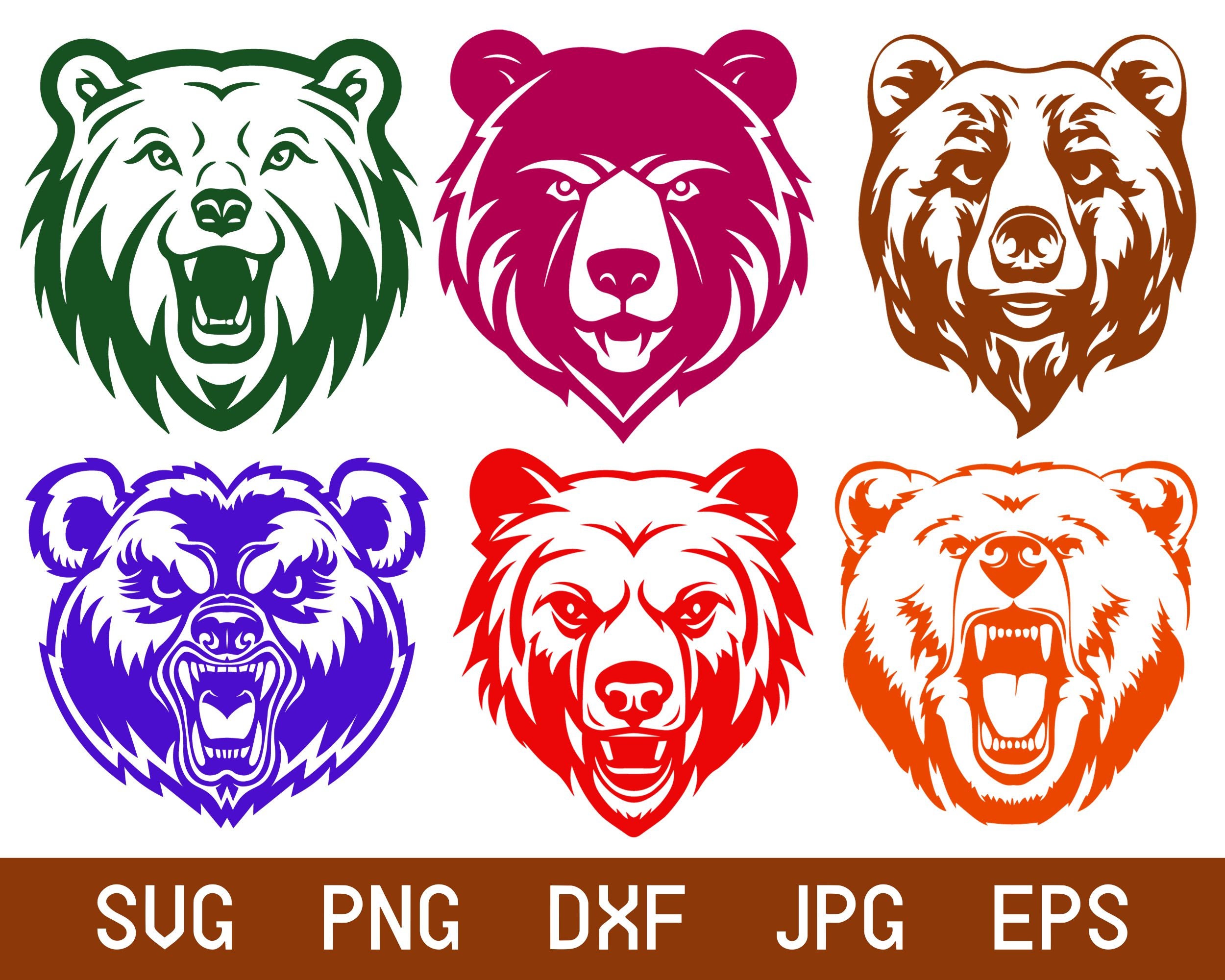 Bears SVG Bundle: 12 Designs for Cricut, Shirts, Mugs (digital Download ...