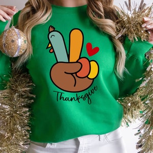 Peace Sign Turkey Svg, Thanksgiving Svg, Hello Thanksgiving Sweatshirt ...
