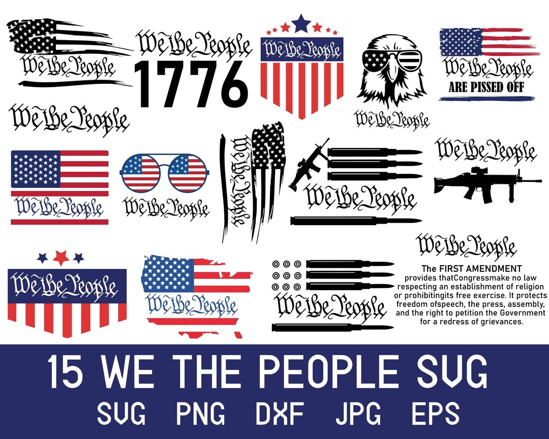 We the People Svg, Constitution Svg, Memorial Day Svg, We the People ...