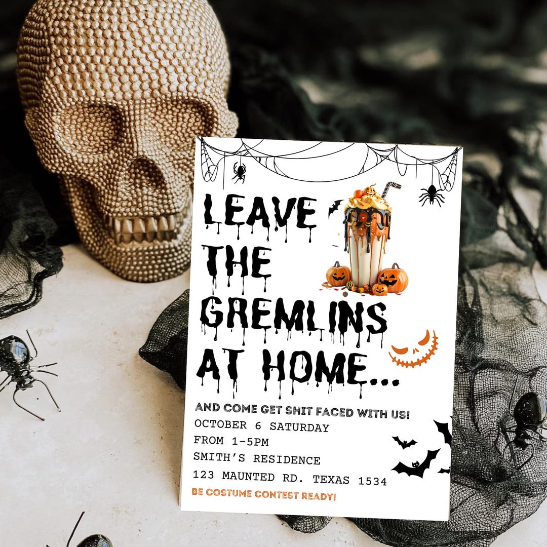 Editable Adult Only Halloween Party Invitation Printable Halloween ...