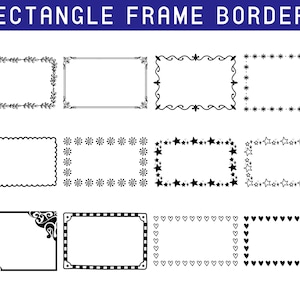 Frame Border Svg, Frame Svg, Picture Frame Svg, Floral Border Svg ...