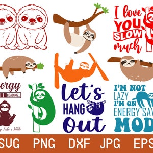 Sloth Svg, Sleeping Sloth Svg, Hanging Sloth, Sloth Cut File, Sloth ...
