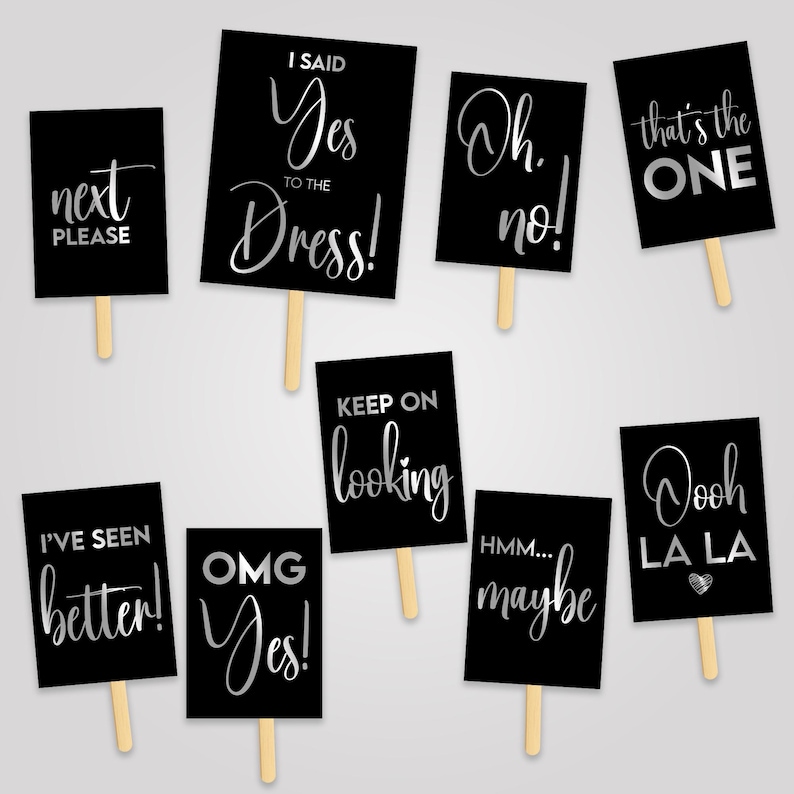 Say Yes to the Dress Sign: Wedding Photo Props (digital Files) - Etsy