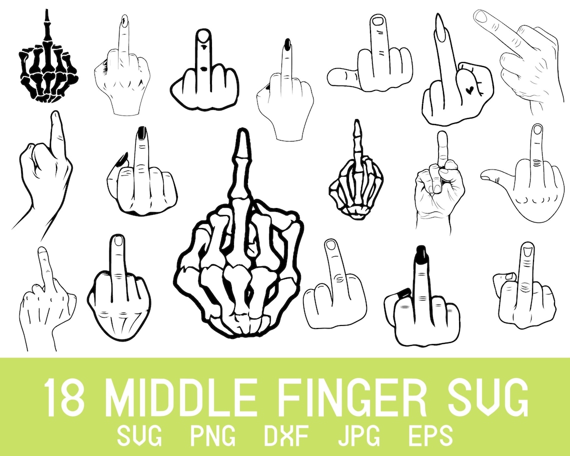 Middle Finger Svg Finger Svg Hand Gesture Svg Adult Humor - Etsy