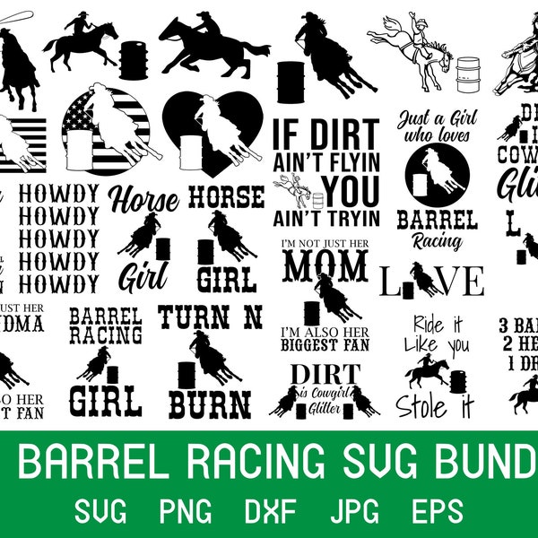 Barrel Racing Svg - Etsy