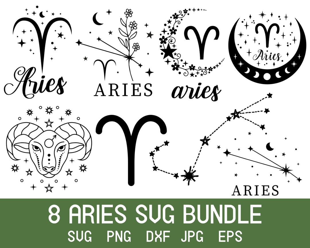 Aries Svg Bundle, Zodiac Svg Bundle, Zodiac Cut Files, Aries Zodiac Svg ...