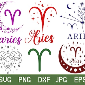 Aries Svg Bundle, Zodiac Svg Bundle, Zodiac Cut Files, Aries Zodiac Svg ...