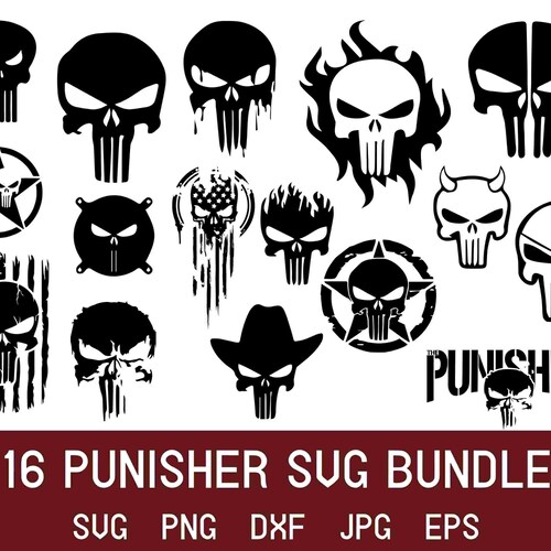 Punisher Skull Svg Digital Download Patriotic Skull Svg - Etsy