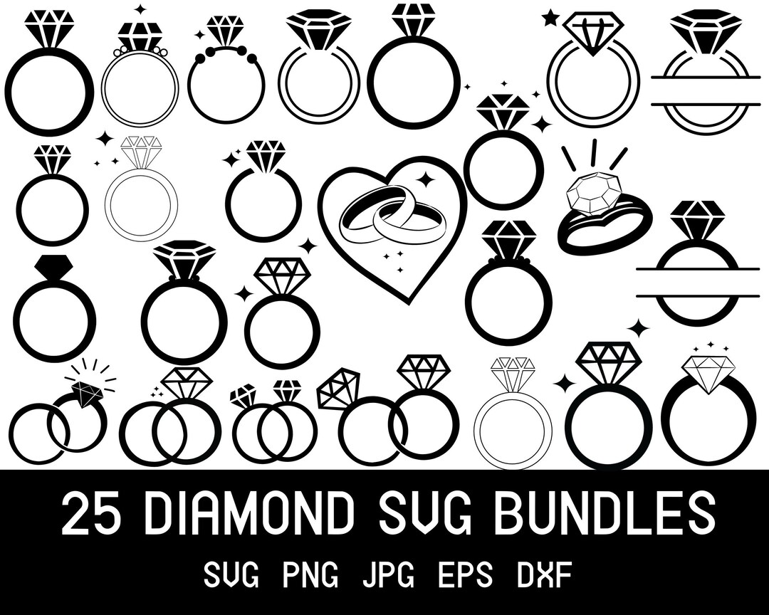 Diamond Ring Svg, Engaged Svg, Bridesmaid Svg, Diamond Svg, Engagement ...
