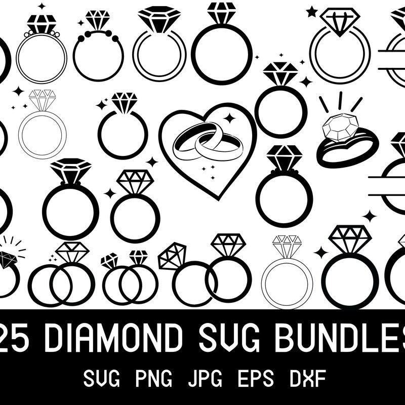 Diamond Ring Svg - Etsy