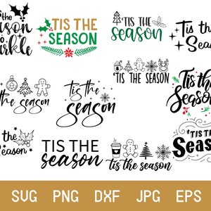 Tis the Season Svg, Tis the Season Shirt, Christmas Sign Svg, Retro ...