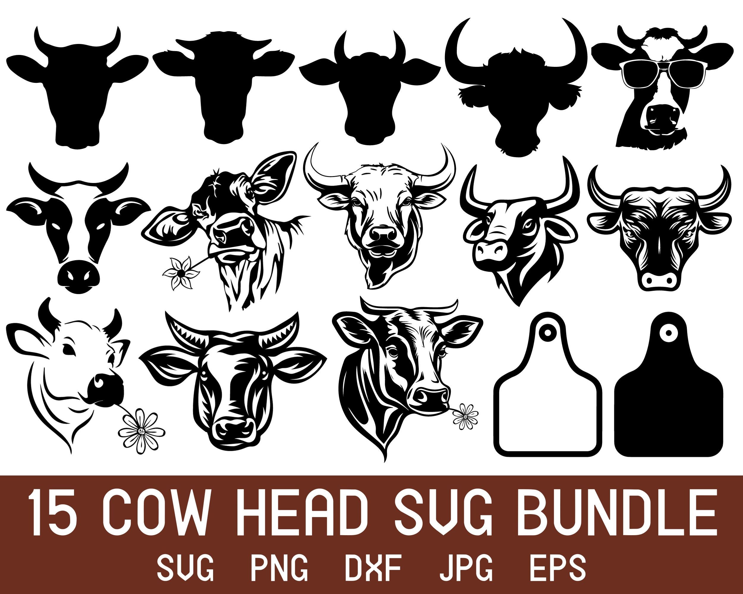 Cabeza de vaca svg cabeza de vaca svg vaca linda svg vaca - Etsy México