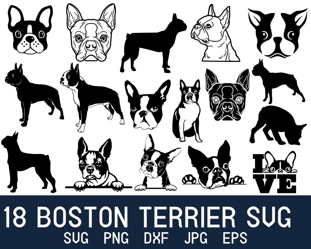 Boston Terrier Svg, Dog Mom Svg, Bulldog Svg, Boston Terrier Gifts, Dog ...