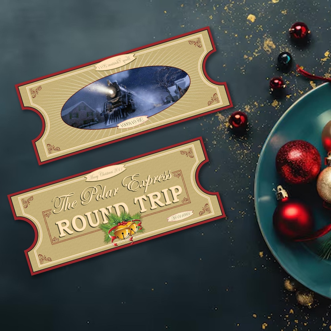 Personalized Polar Express Ticket: Editable Canva Design (digital ...