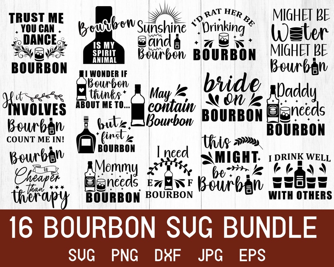 Bourbon SVG Bundle: Whiskey Lover Designs (digital Files) - Etsy Canada