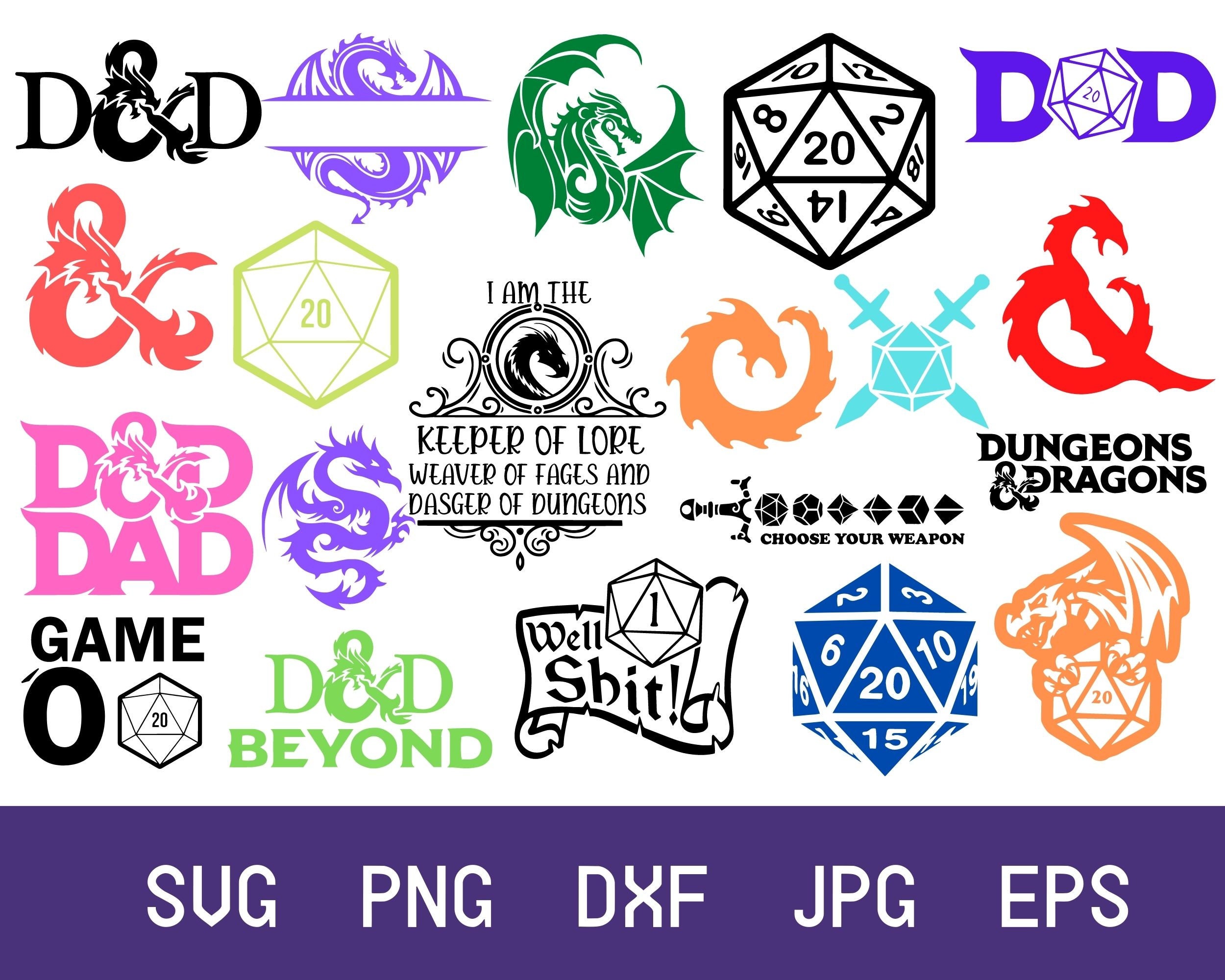 Dnd Svg Dnd Shirt Dnd Decor Dnd Stickers Dragon Svg Dice - Etsy Australia