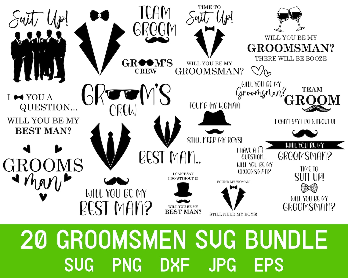 Groomsmen Svg Wedding Svg Groom Svg Best Man Svg Bridal - Etsy Canada