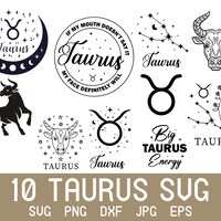 20 Designs Taurus Svg Png Bundle, Astrology Svg, Taurus Zodiac Svg ...