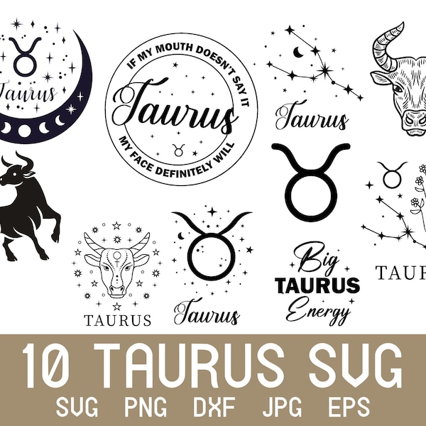 Taurus Svg - Etsy