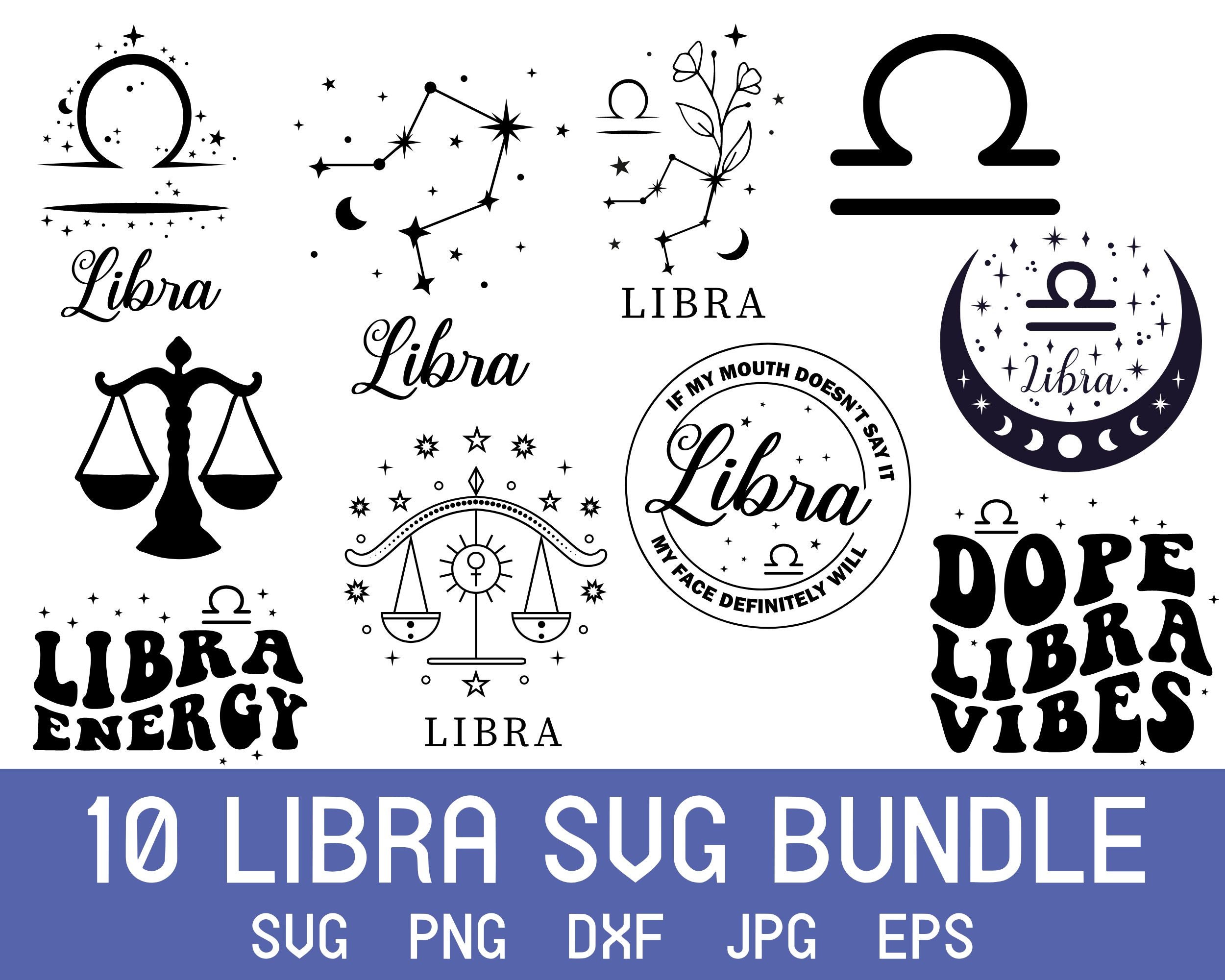 Libra Svg Mystical Svg Zodiac Sign Svg Moon Svg Cancer - Etsy Singapore
