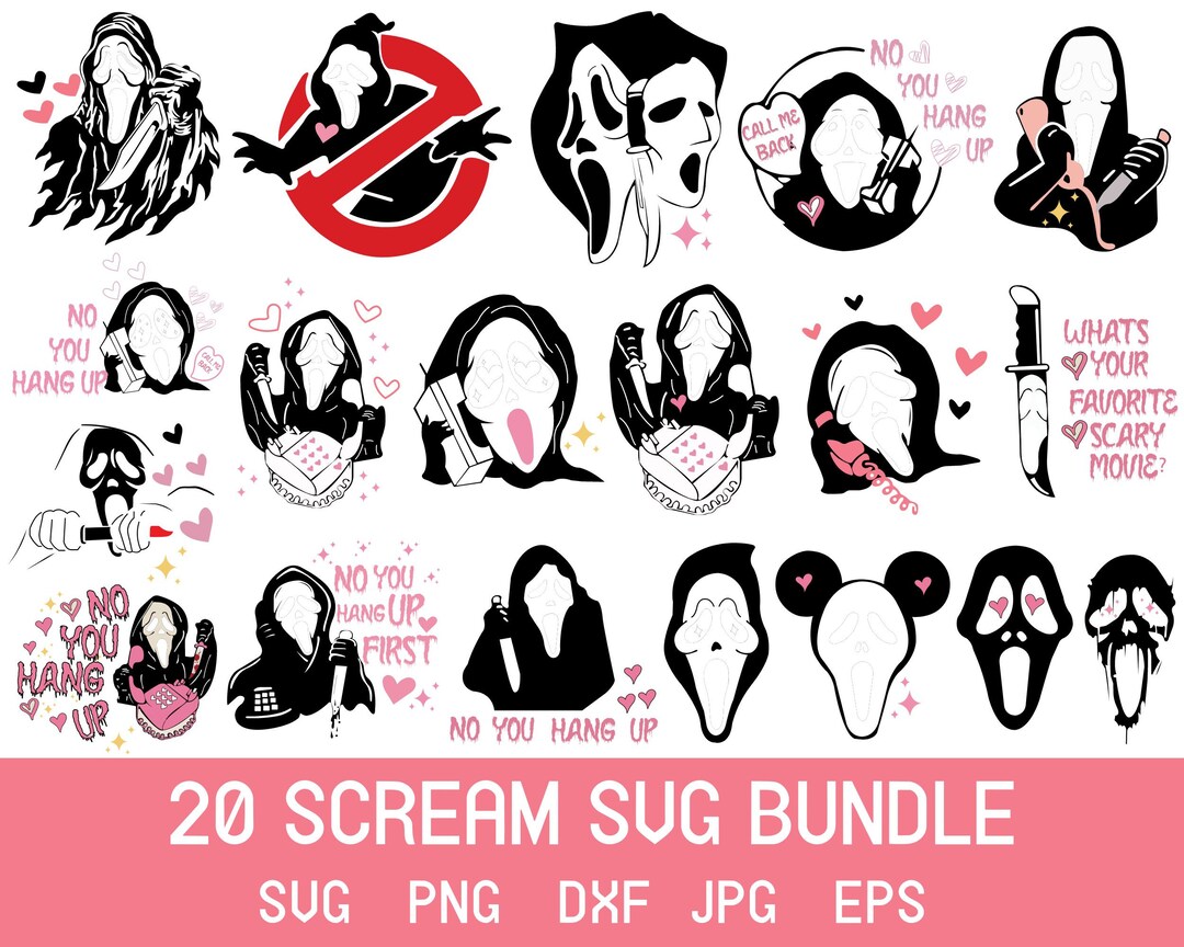 Scream Svg Bundle, Scream Svg, Ghost Face Svg, Scream You Svg, Scream ...
