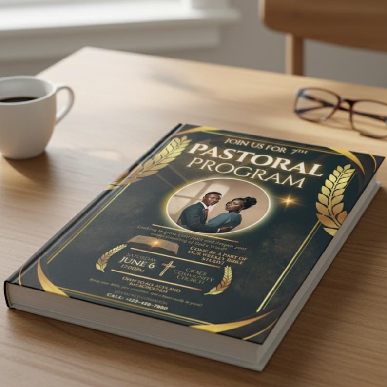 Pastoral Anniversary Program Template | Pastor's Anniversary | Instant ...