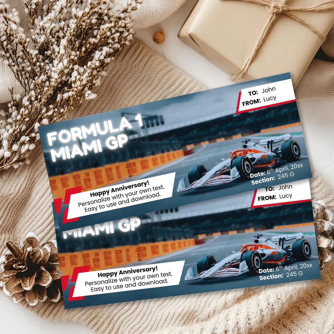 Austrian GP Faux Ticket: Editable Race Keepsake (instant Download) - Etsy