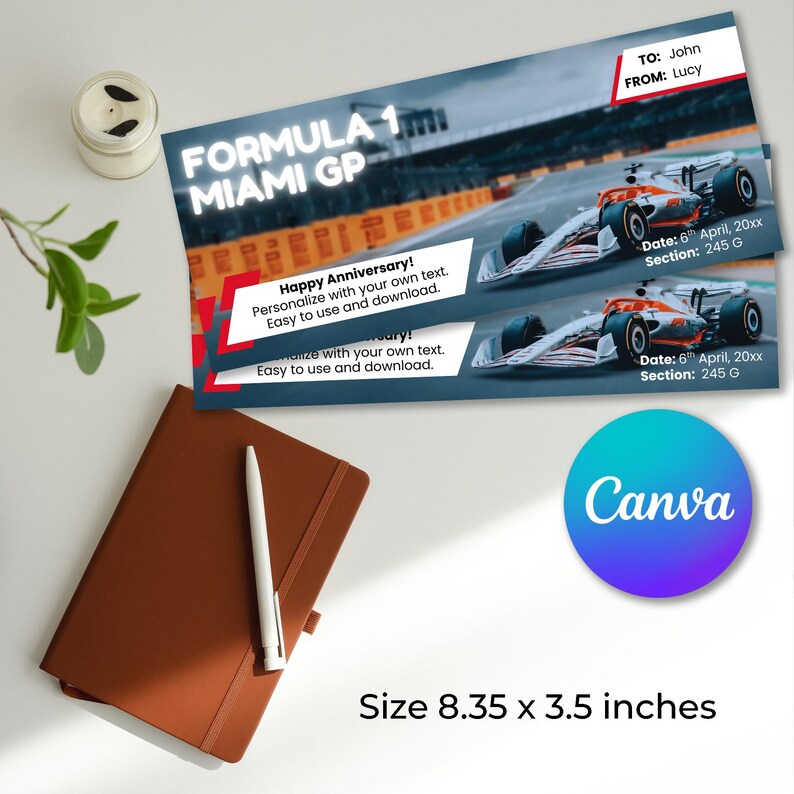 Austrian GP Faux Ticket: Editable Race Keepsake (instant Download) - Etsy