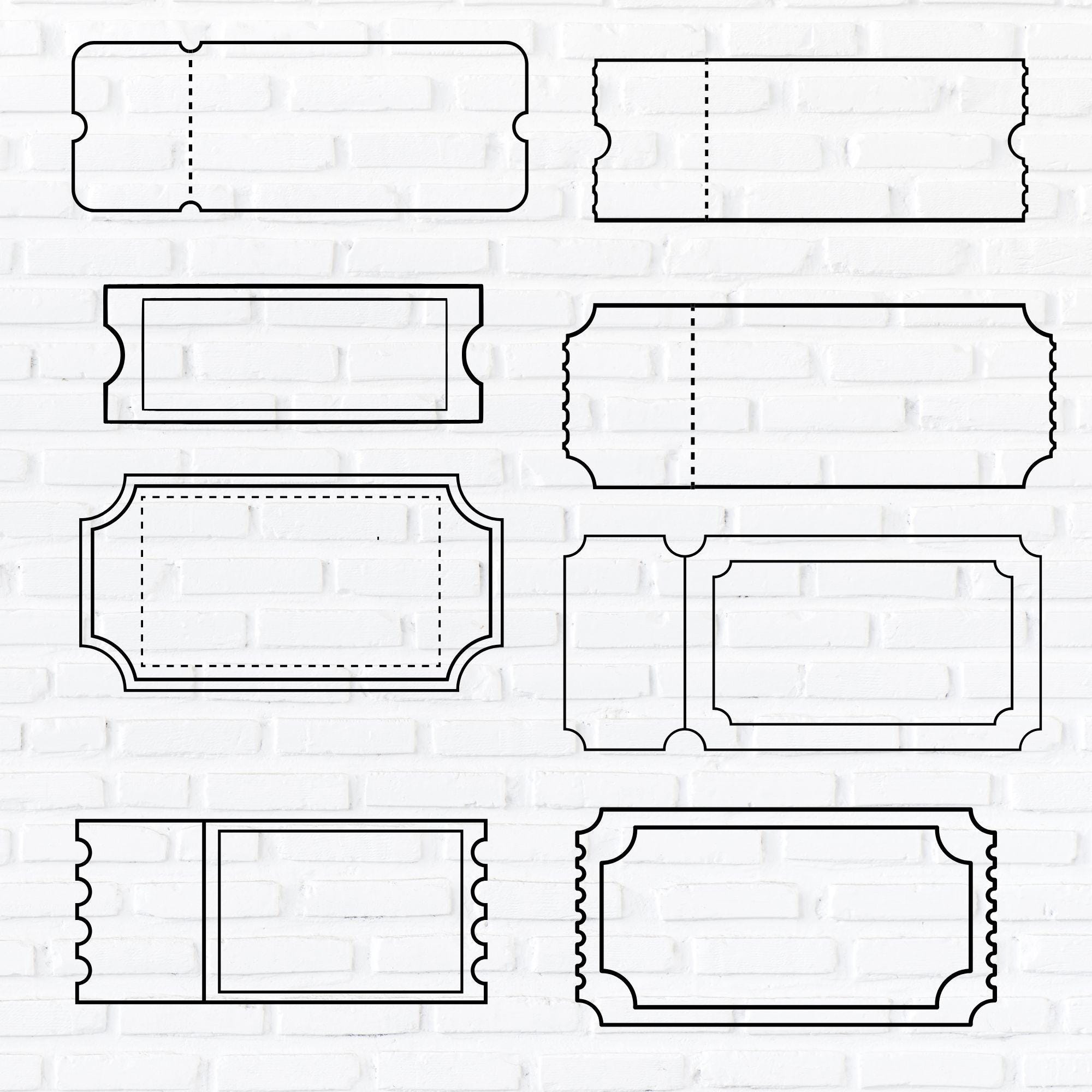 Ticket Template SVG Bundle: Event, Movie, Concert, Coupon (digital ...