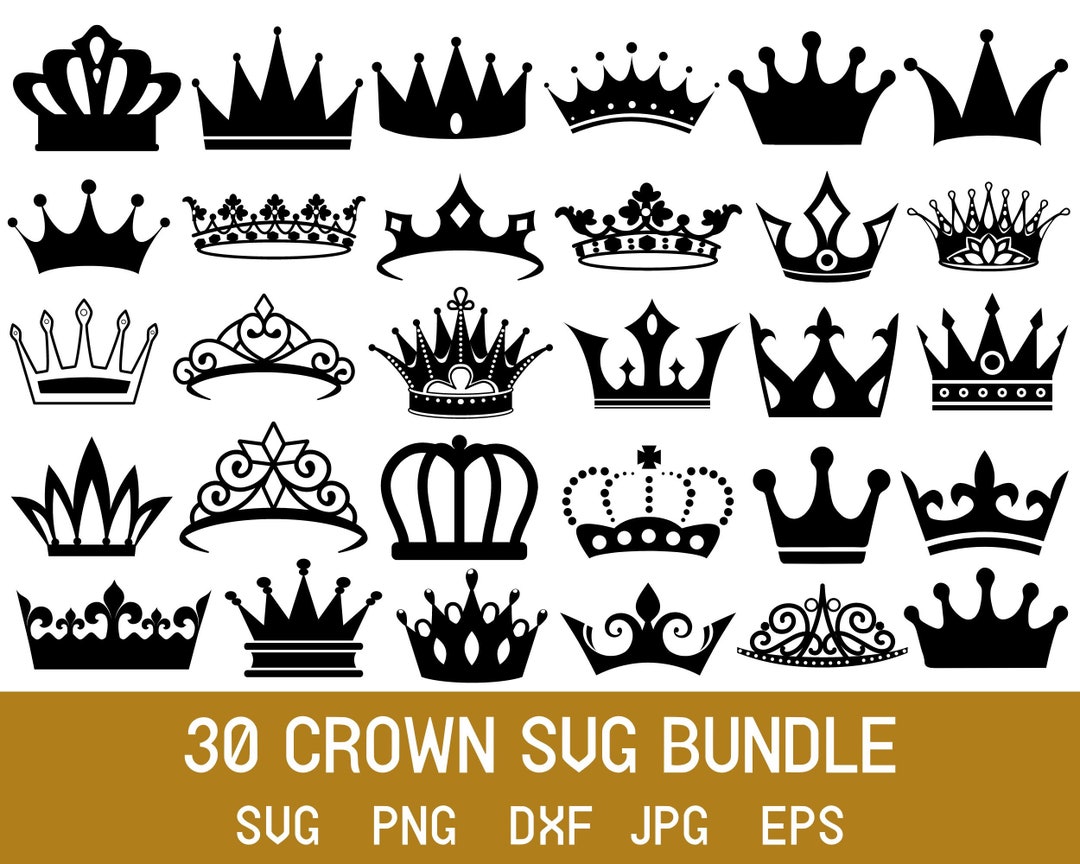 Royal Crown SVG Bundle: King & Queen Designs (digital Download) - Etsy