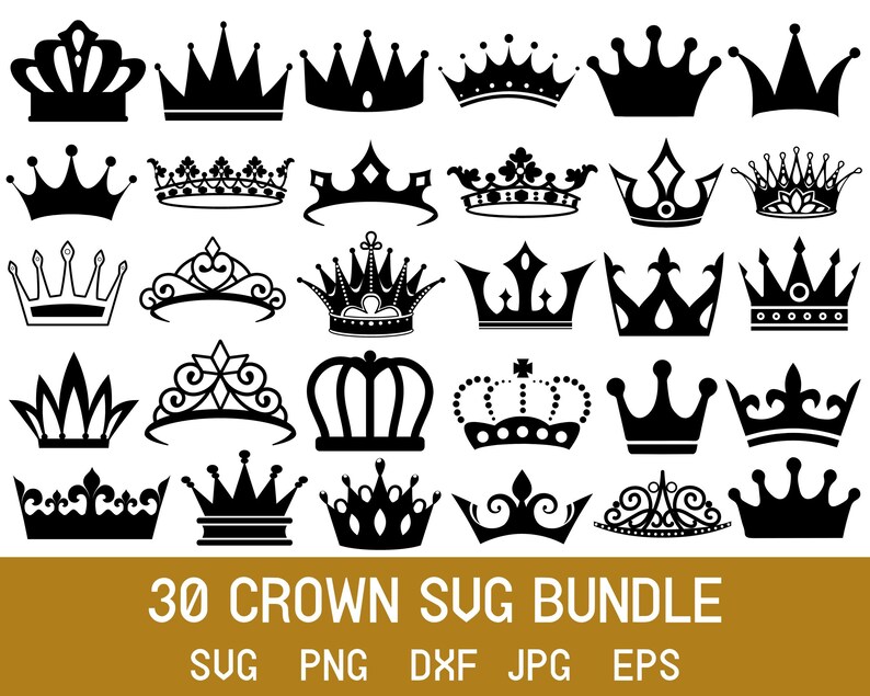 Royal Crown SVG Bundle: King & Queen Designs (digital Download) - Etsy
