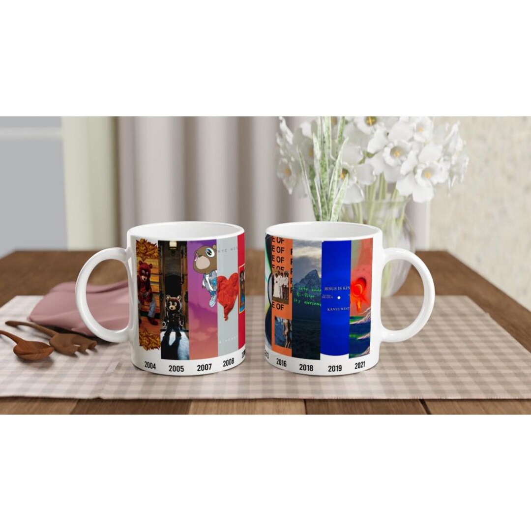 Kanye West Discography Mug Featuring All Their Studio Albums Christmas ...