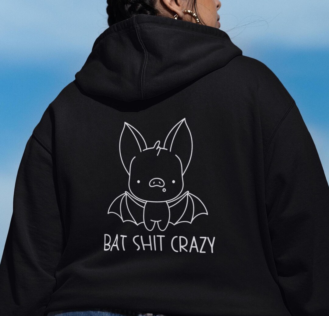 Bat Shit Crazy Cute Baby Bat Halloween Design, Skull Design, Skelton ...