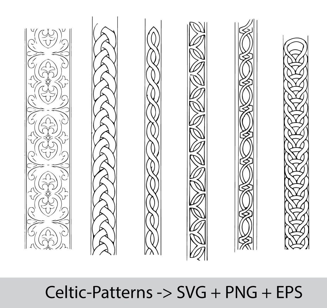 Celtic Patterns SVG, Celtic Symbols, Celtic Bands, Celtic Belt, Celtic ...