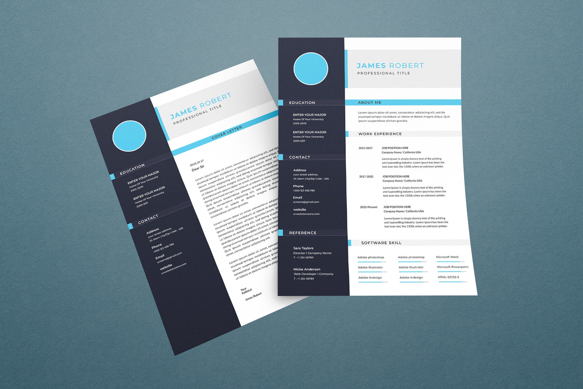 Modern Executive Resume 2022 Resume Template for Word PSD - Etsy