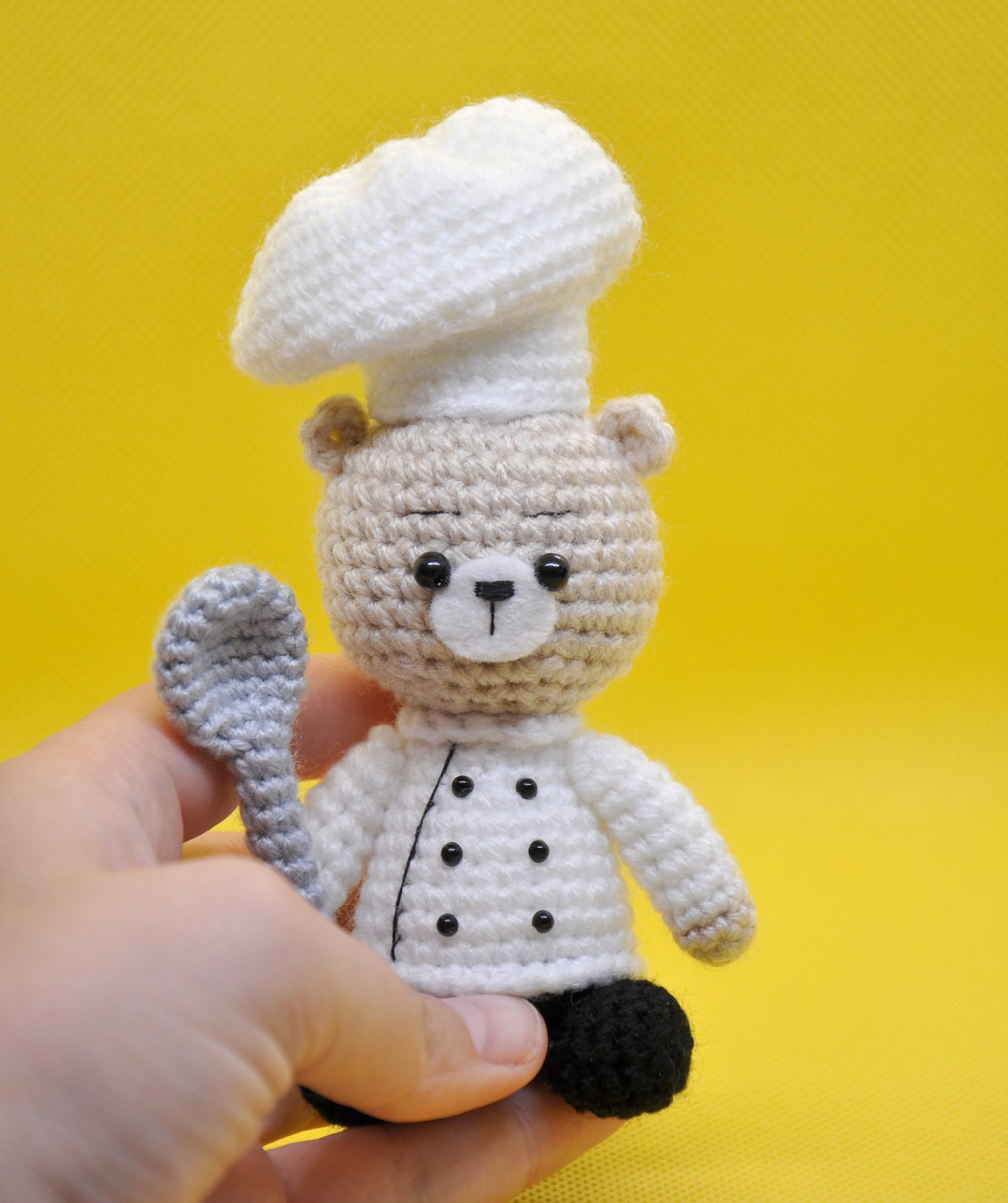 PATTERN Amigurumi Chef Bear Crochet Pattern PDF Cute Stuffed Animal DIY ...