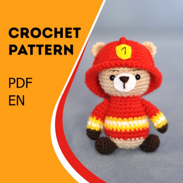 Crochet Fireman Pattern - Etsy