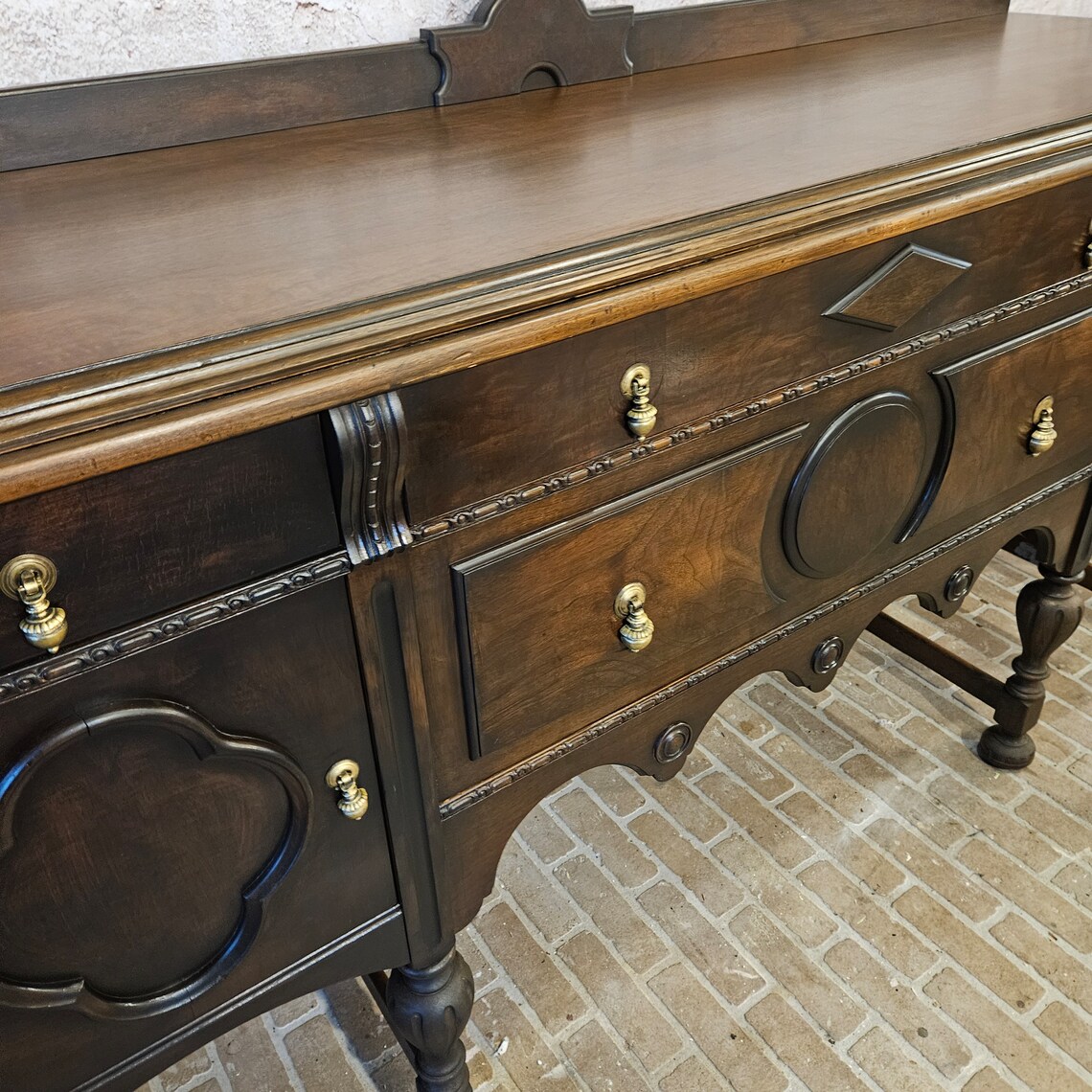 Antique Buffet, Sideboard, Black Buffet, Black Washed Buffet ...