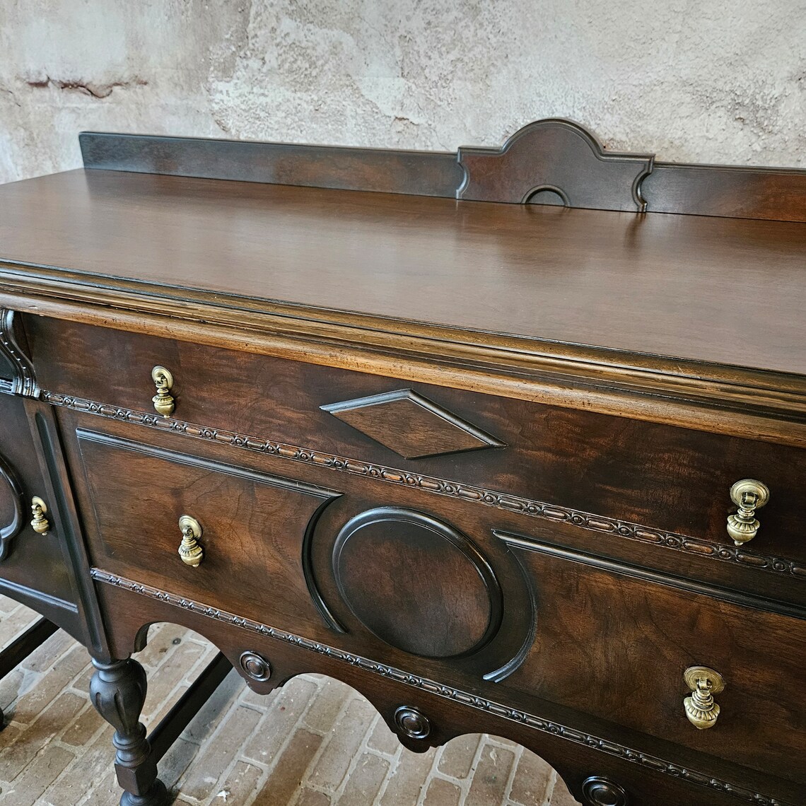 Antique Buffet, Sideboard, Black Buffet, Black Washed Buffet ...
