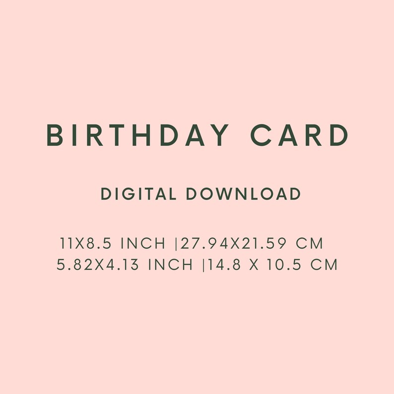 Printable Birthday Card, Printable Happy Birthday Cards, Instant ...