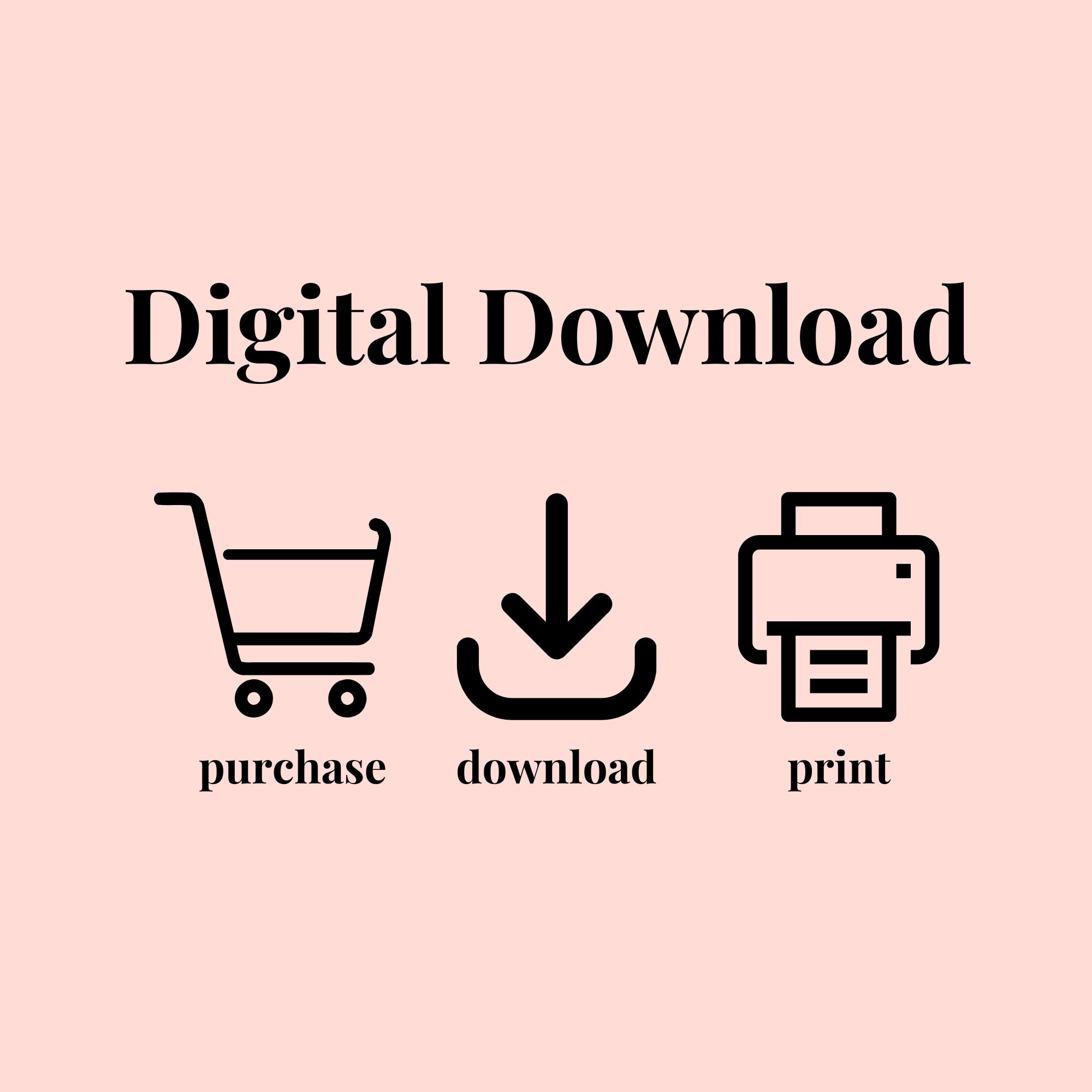 Printable Birthday Card, Printable Happy Birthday Cards, Instant ...