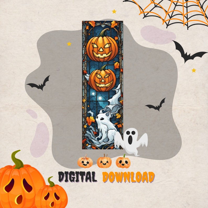 3 Halloween Bookmark, Bookmark Printable, Bookmark Set, Spooky Cute ...