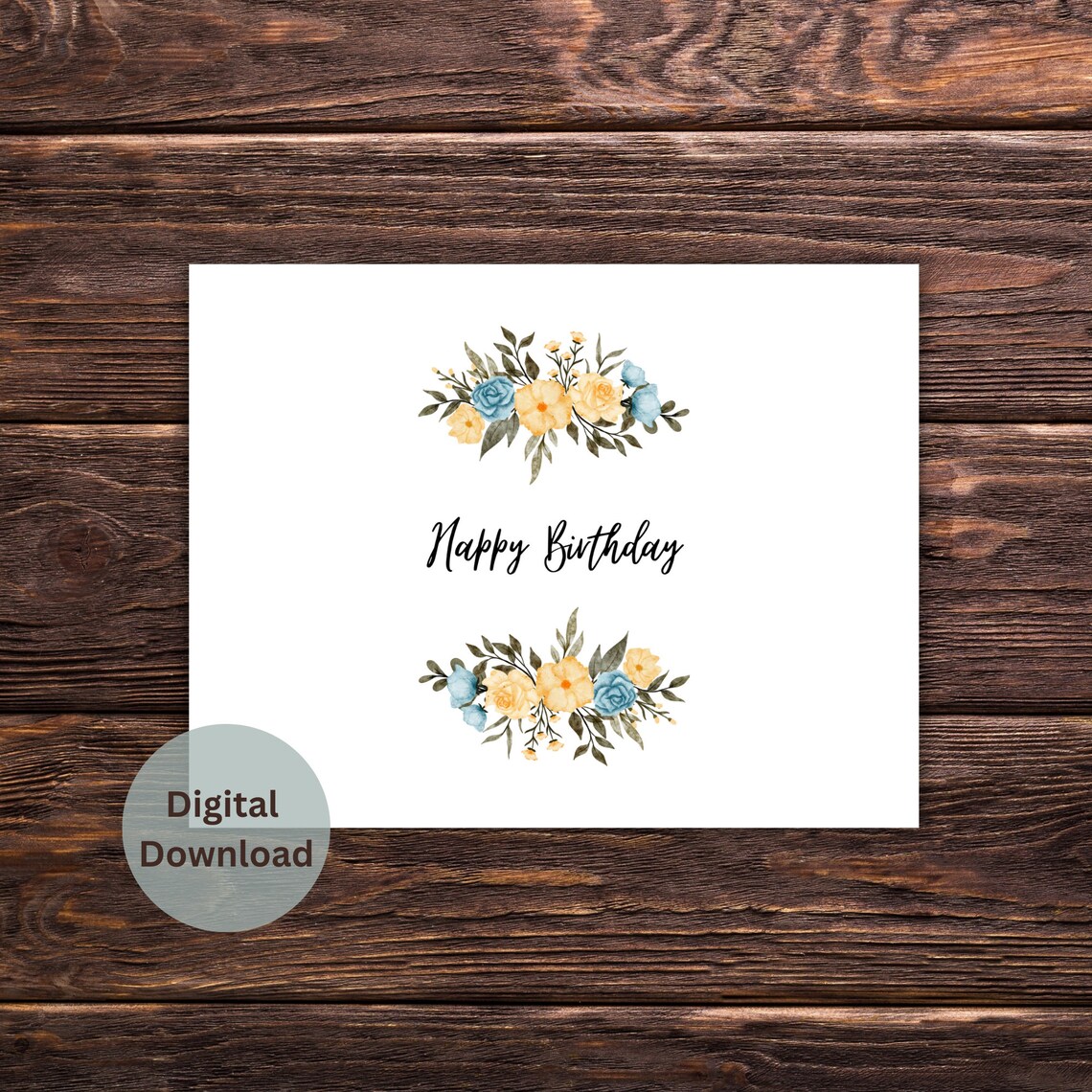 Printable Birthday Card, Printable Happy Birthday Cards, Instant ...