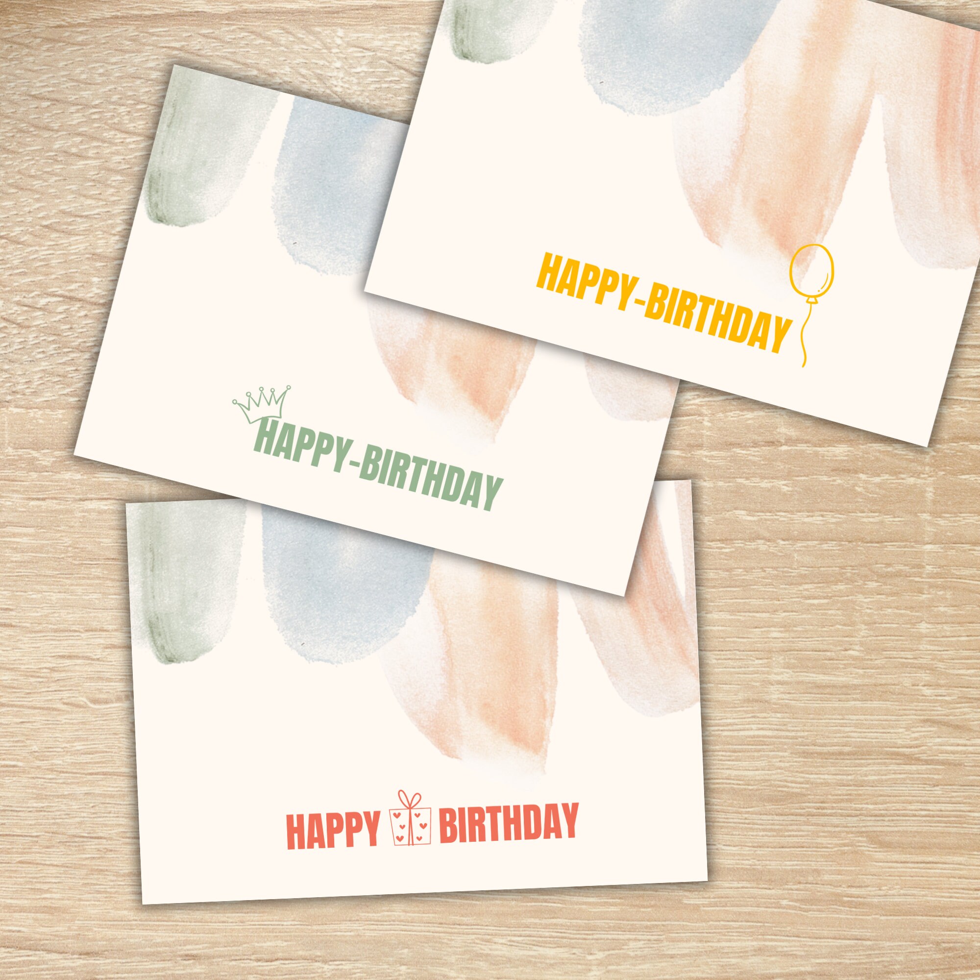 Printable Birthday Card, Printable Happy Birthday Cards, Instant ...